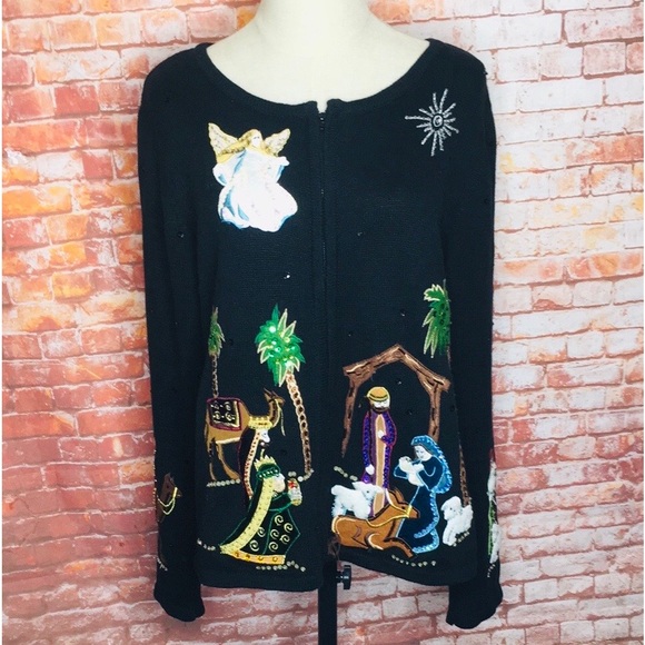 Tiara International | Sweaters | Vintage Tiara International Christmas ...